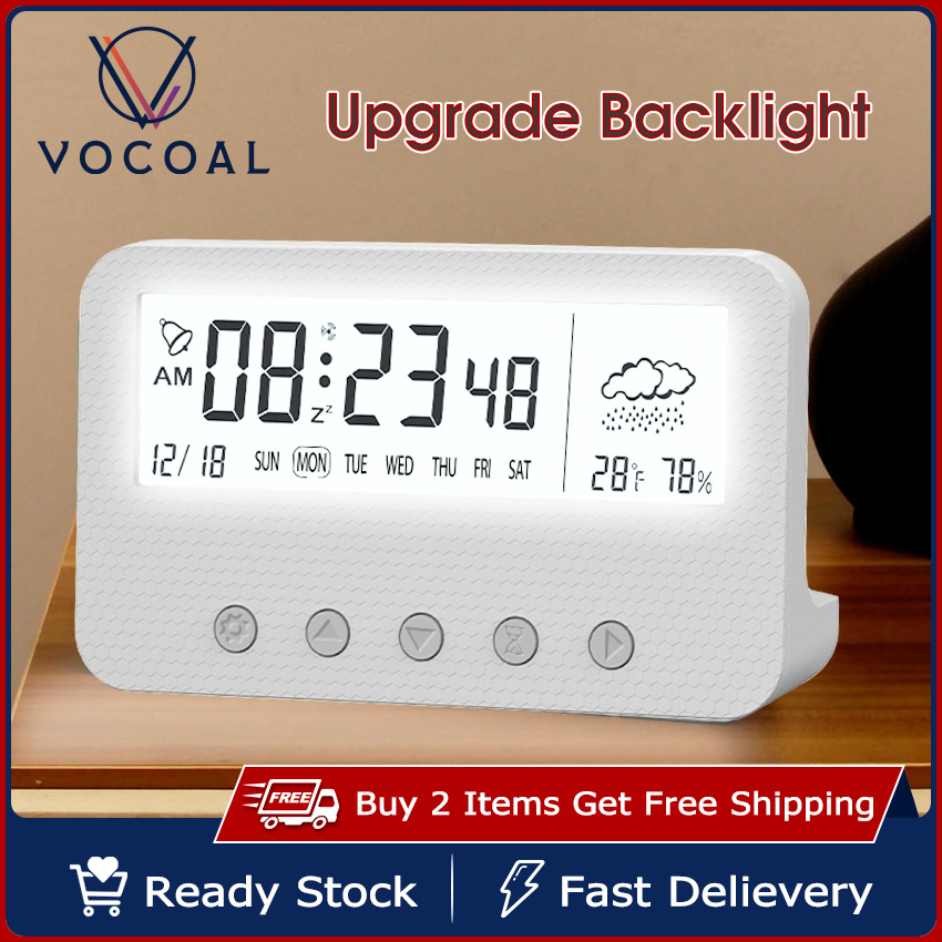 Clock Alarm Clock Digital LCD Alarm Clock Big Screen LED Digital Alarm ...
