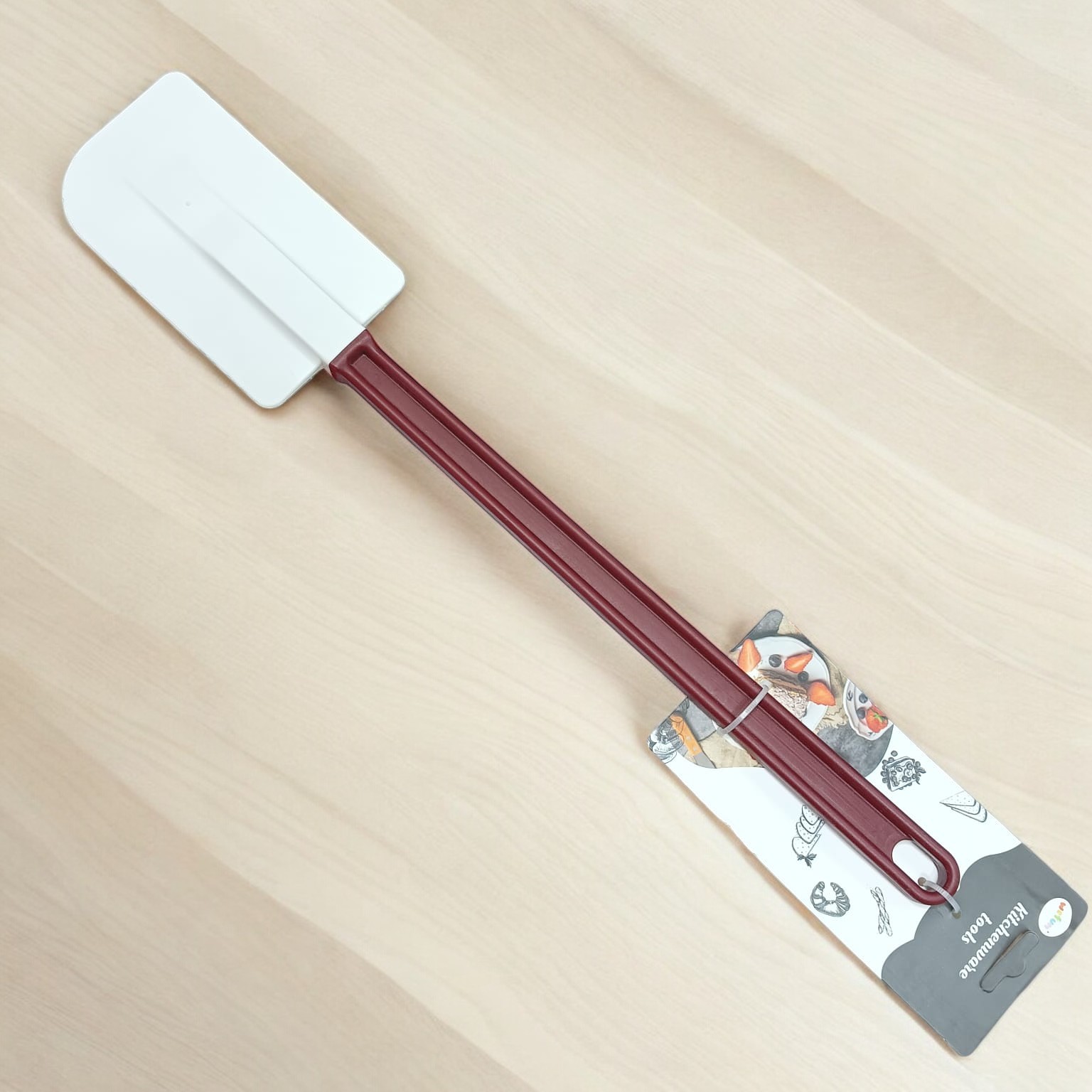 14-Inch Non-Stick Silicone Scraper Spatula – 1 Piece – Heat Resistant ...