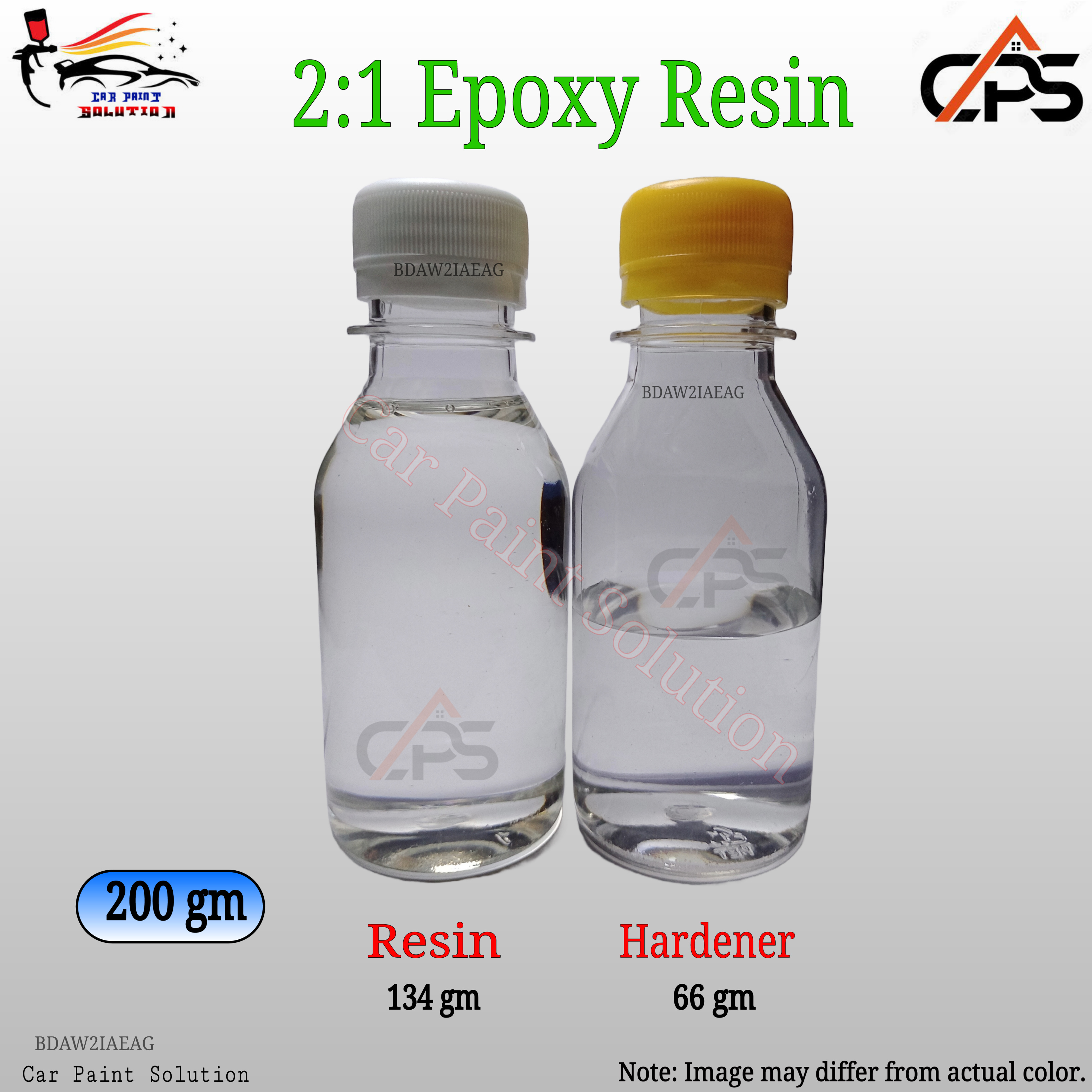 2:1 Clear Epoxy Resin With Hardener - 200 gm, Epoxy Resin, Resin, 200 ...