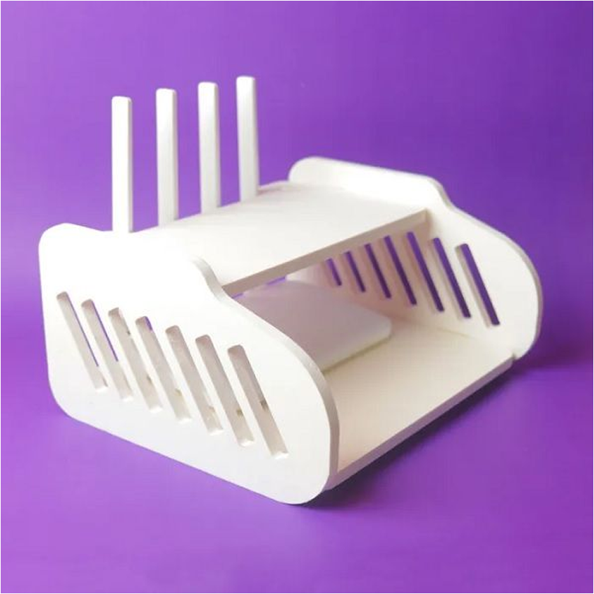 New Wifi Router Stand Double Layer Wall Mounted Home decorator PVC ...