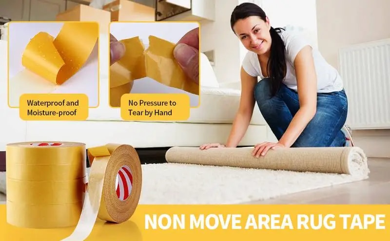 1 Inch Super Traceless Carpet Adhesive Double Sided Cloth Base Tape ...