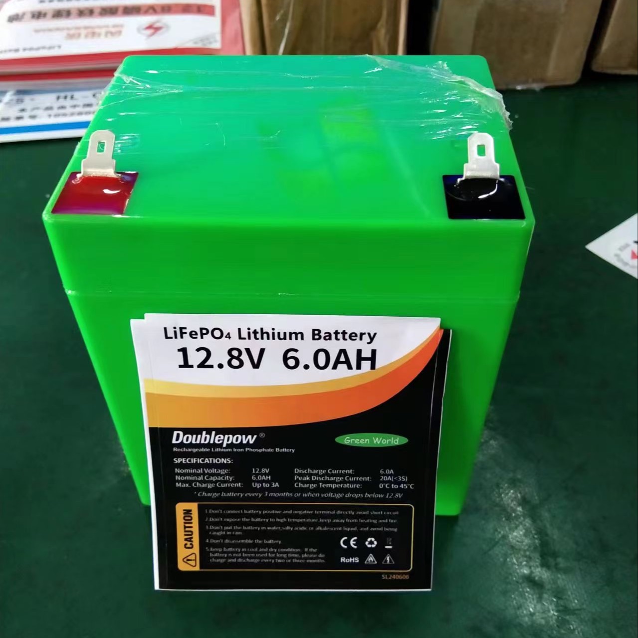 Doublepow 12V 6Ah LiFePO4 Battery Cell 6Ah LFP for Golf Carts, UPS, Rechargeable Fan, Forklift ...