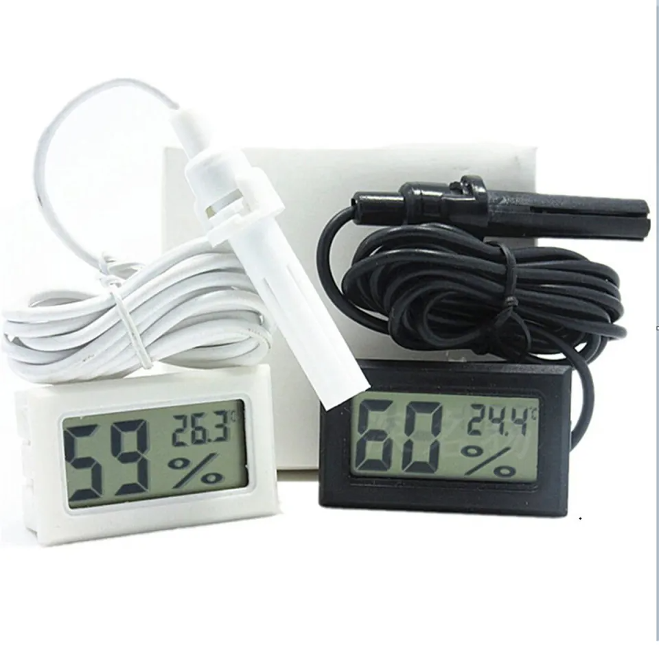 Digital Humidity Thermometer Hygrometer Temperature Meters Gauge Indoor ...