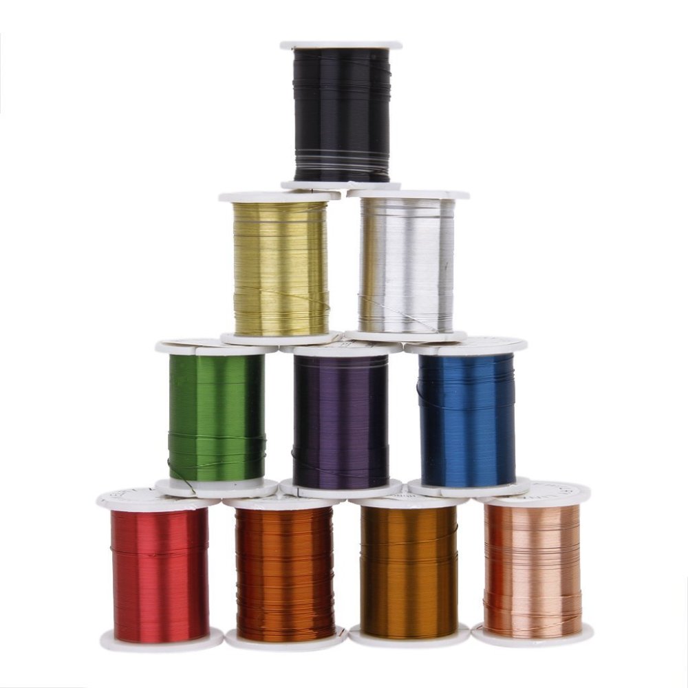 10 Rolls of Copper Wire Beading Thread Cord for DIY Jewellery Making ...