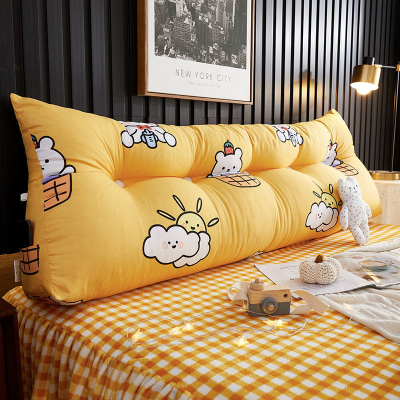 Net Red Bed Head Cushion Big Backrest Sofa Long Cushion Bed Tatami Soft ...