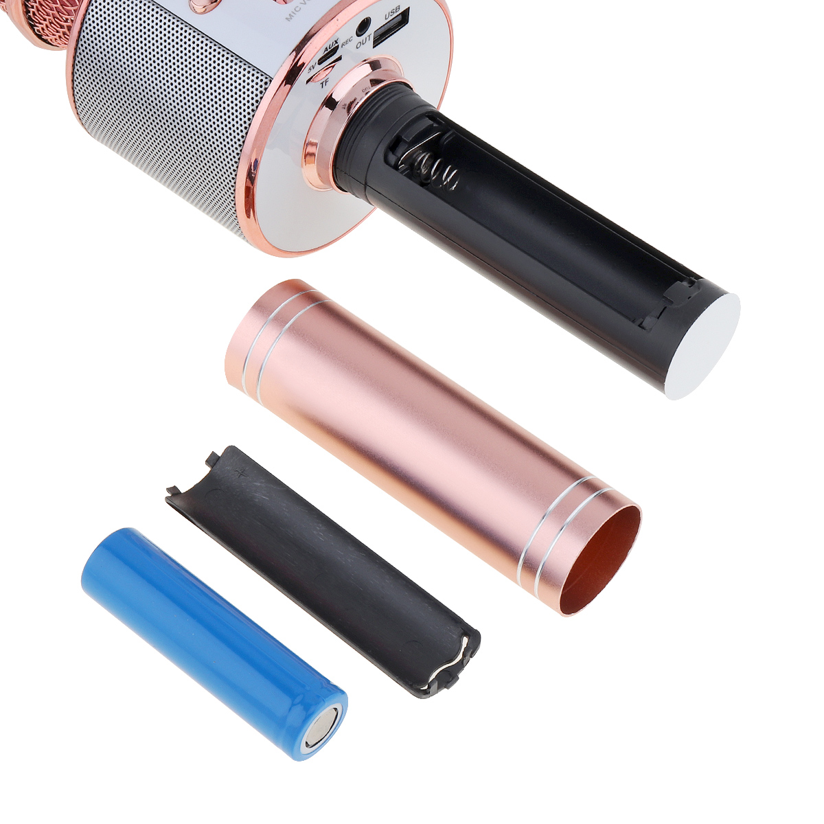 Ws-858 Wireless Bluetooth Karaoke Microphone Speaker Handheld Mic Usb ...