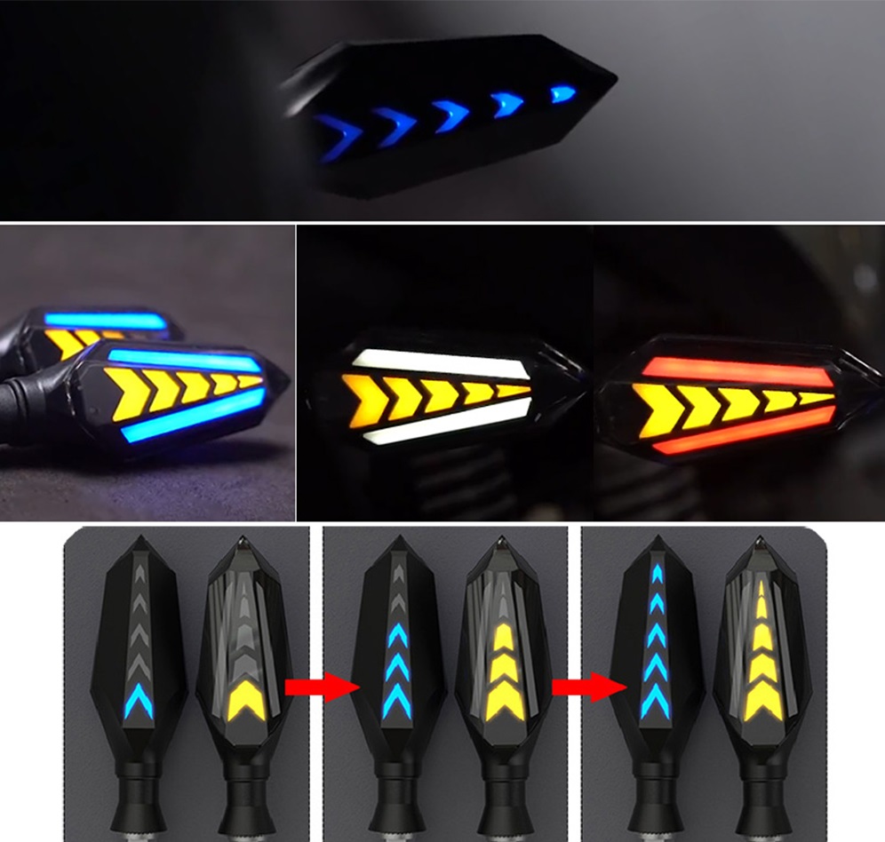 New Version Multicolor 2pcs Universal Turn Signal Flashing Indicator ...