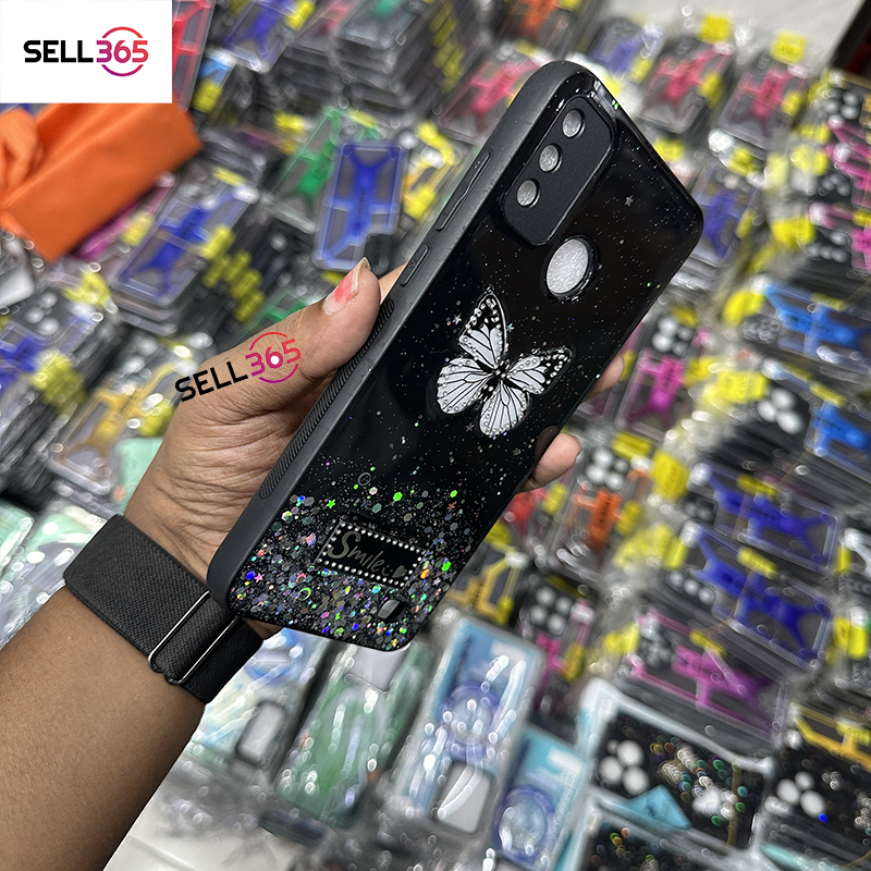 For Symphony Z33 Glitter Butterfly Pattern New Generation Case Plastic ...