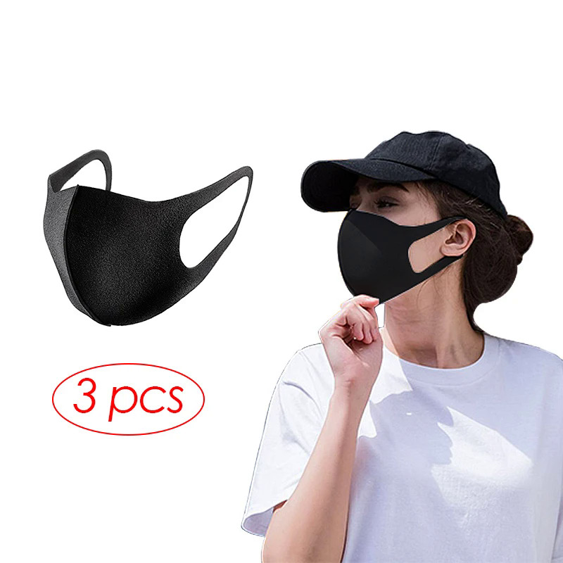 Sponge Face Masks 3PCS Dustproof Smoke Pollution Audlt Mascarillas PM2 ...