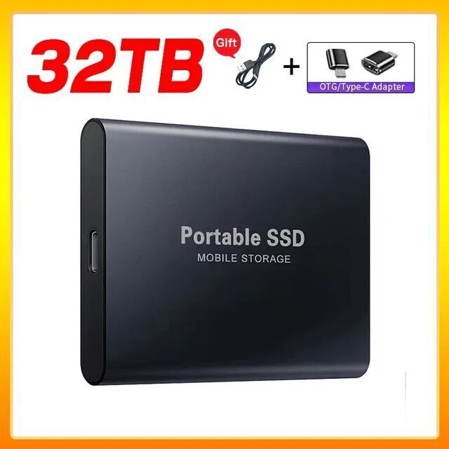 Portable SSD 1TB High-speed Mobile Solid State Drive 500GB External ...