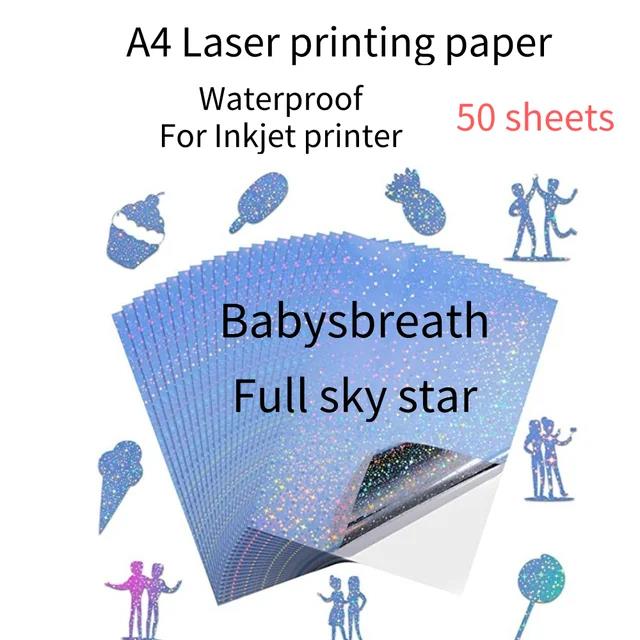 Transparent Sticker Paper 10/50 sheets A4 Printable Vinyl Label Sticker ...