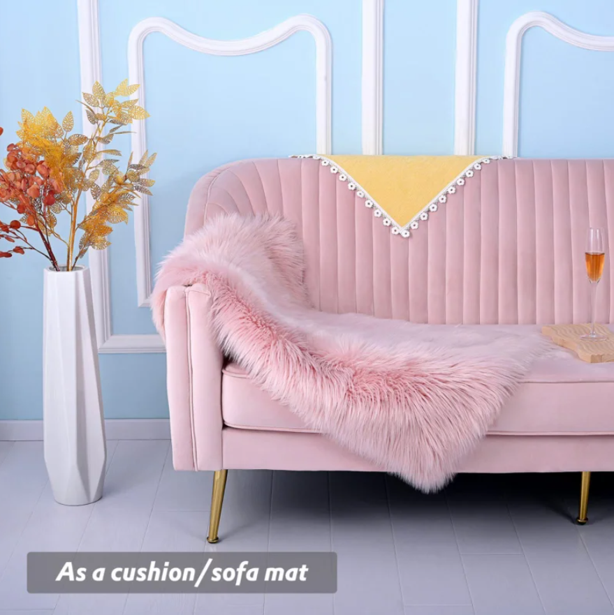 Fluffy Fur Carpet Rugs, Soft Hairy Fur Rugs Washable Faux Fur Rug For ...