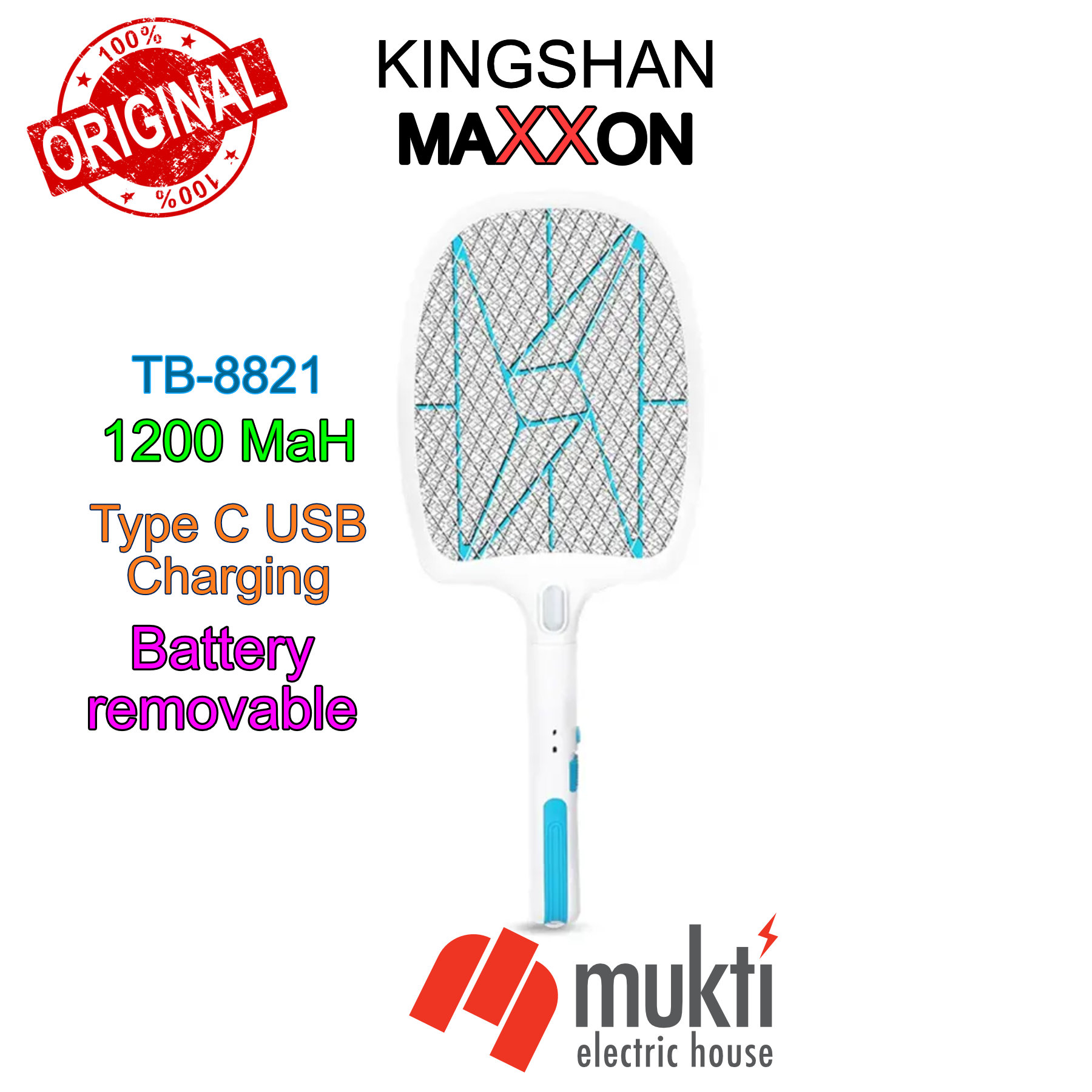 KINGSHAN MAXXON TB-8821 TYPE-C Charging Electronic Mosquito ...