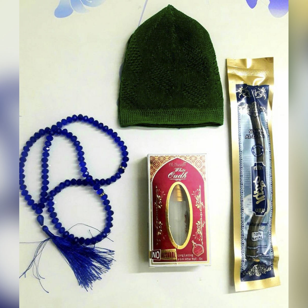 Muslim Prayer (Cap/Tupi/Miswak/Ator/Tasbih)- combo set | Daraz.com.bd