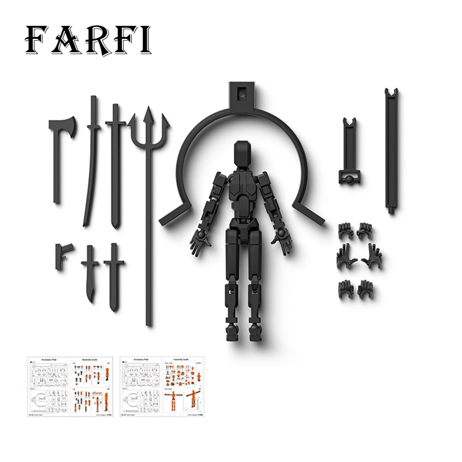 Model Toy Diy Magnetic Robot Action Figure Set with Movable Joints 3d ...