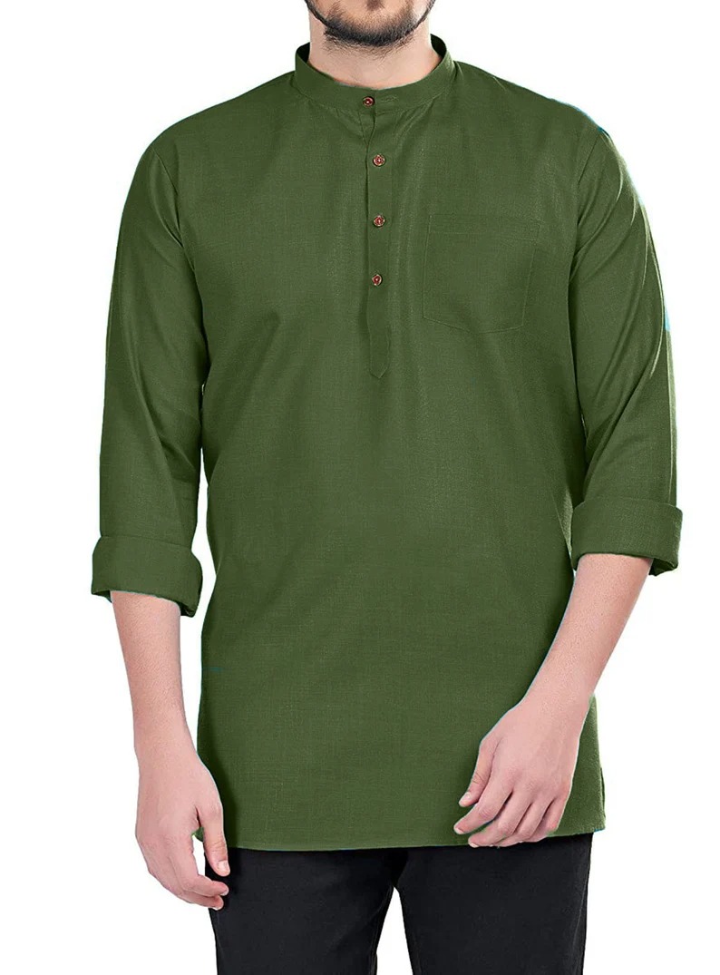 Men's full sleeve Shirts Katua Design Short Ethnic wear Short Fatua ...