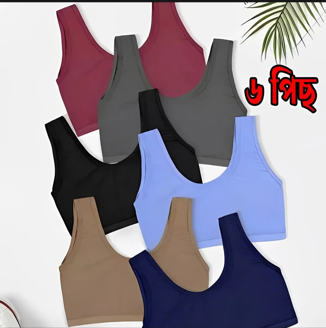 6 Pieces Semis Bra Genji For Womens And Girls / Comfortable Air Bra for ...