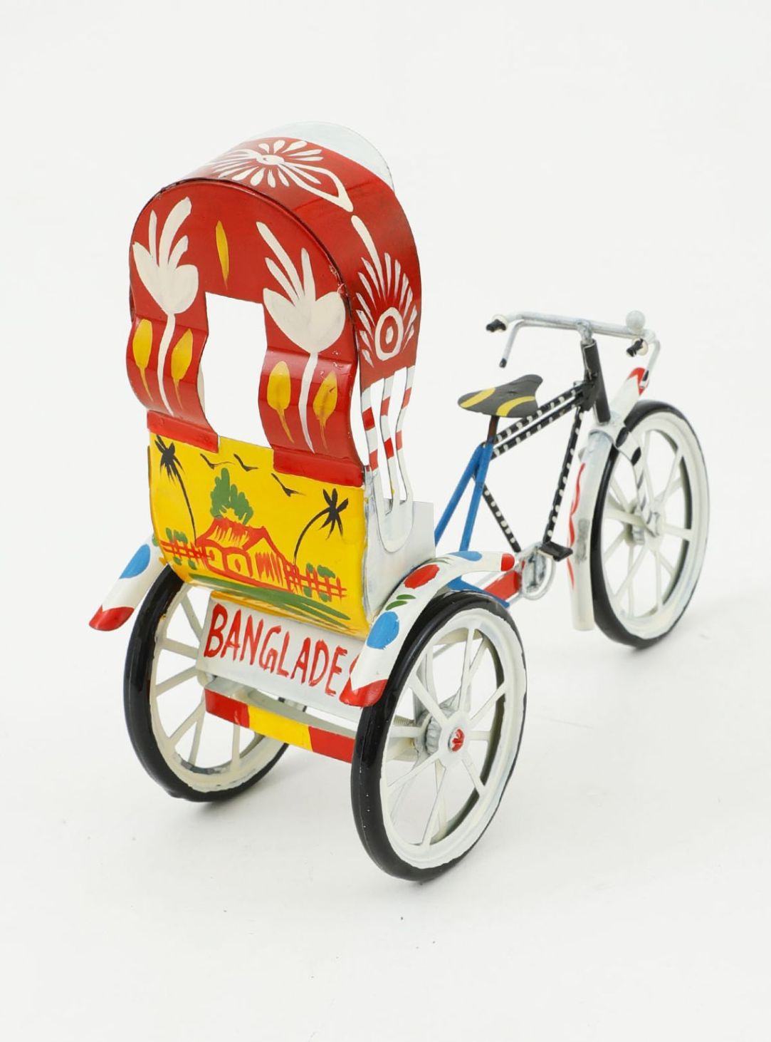 Rickshaw Showpiece Miniature (Metal, Hand Painted, Rickshaw Painting ...