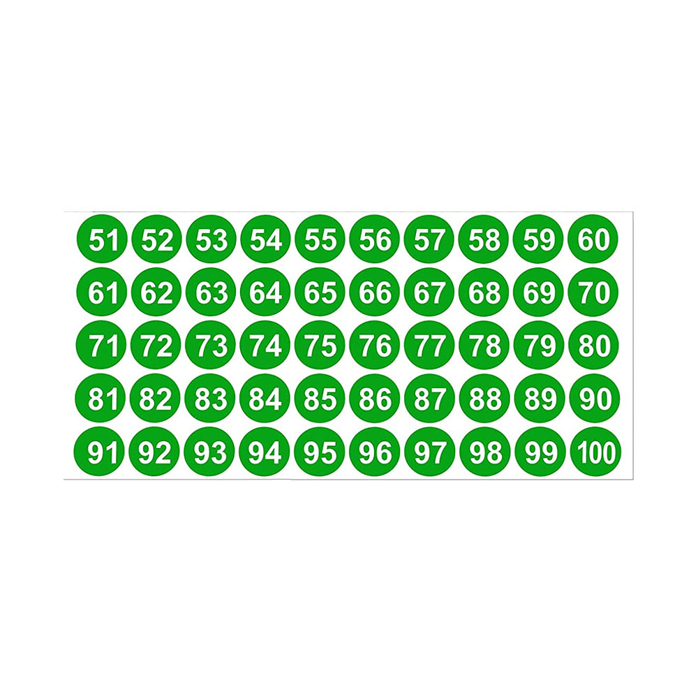 1 to 50 Number Stickers Consecutive Number Stickers 1 Inch Self ...