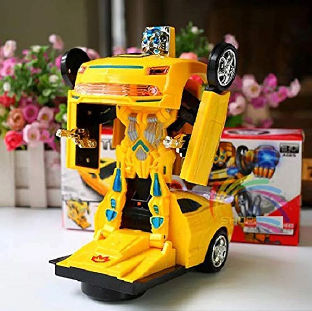 Car to Robot Converting Toys with Light and Sound for Children Indoor ...