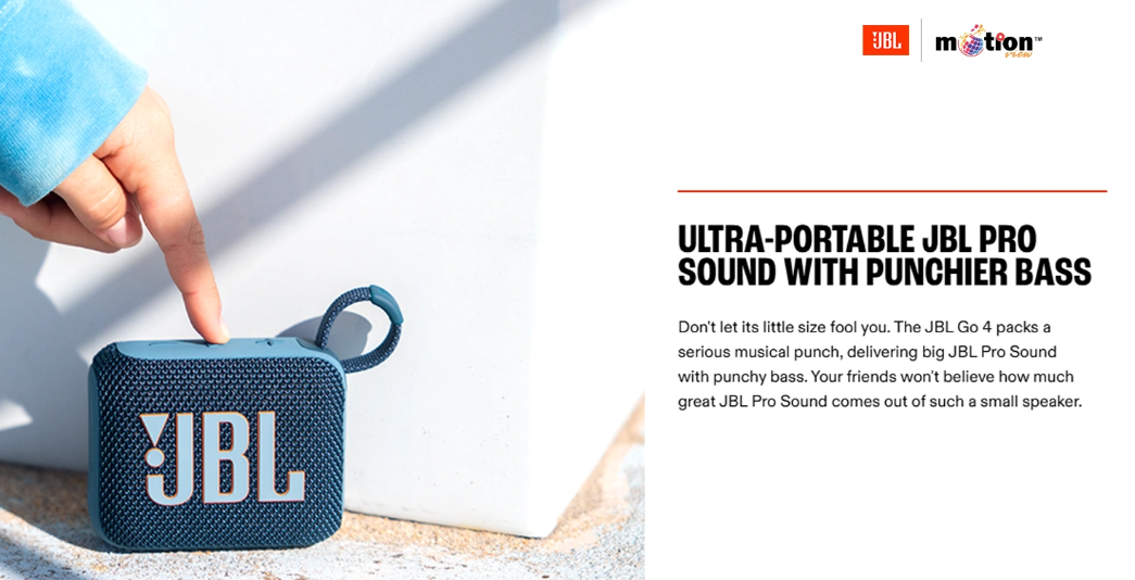JBL Go 4 Portable Bluetooth Speaker
