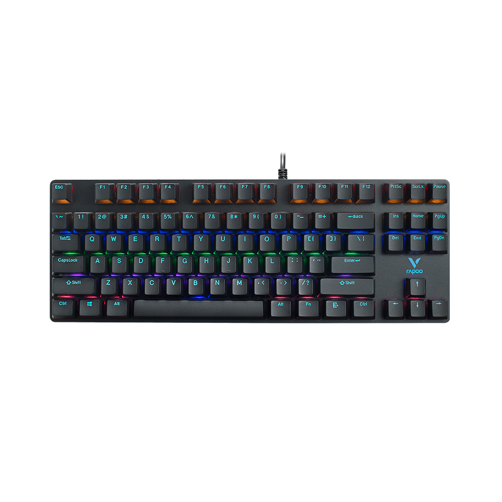 Rapoo VPRO V500PRO-87 Blue Switch Backlit Mechanical Gaming Keyboard 87 ...