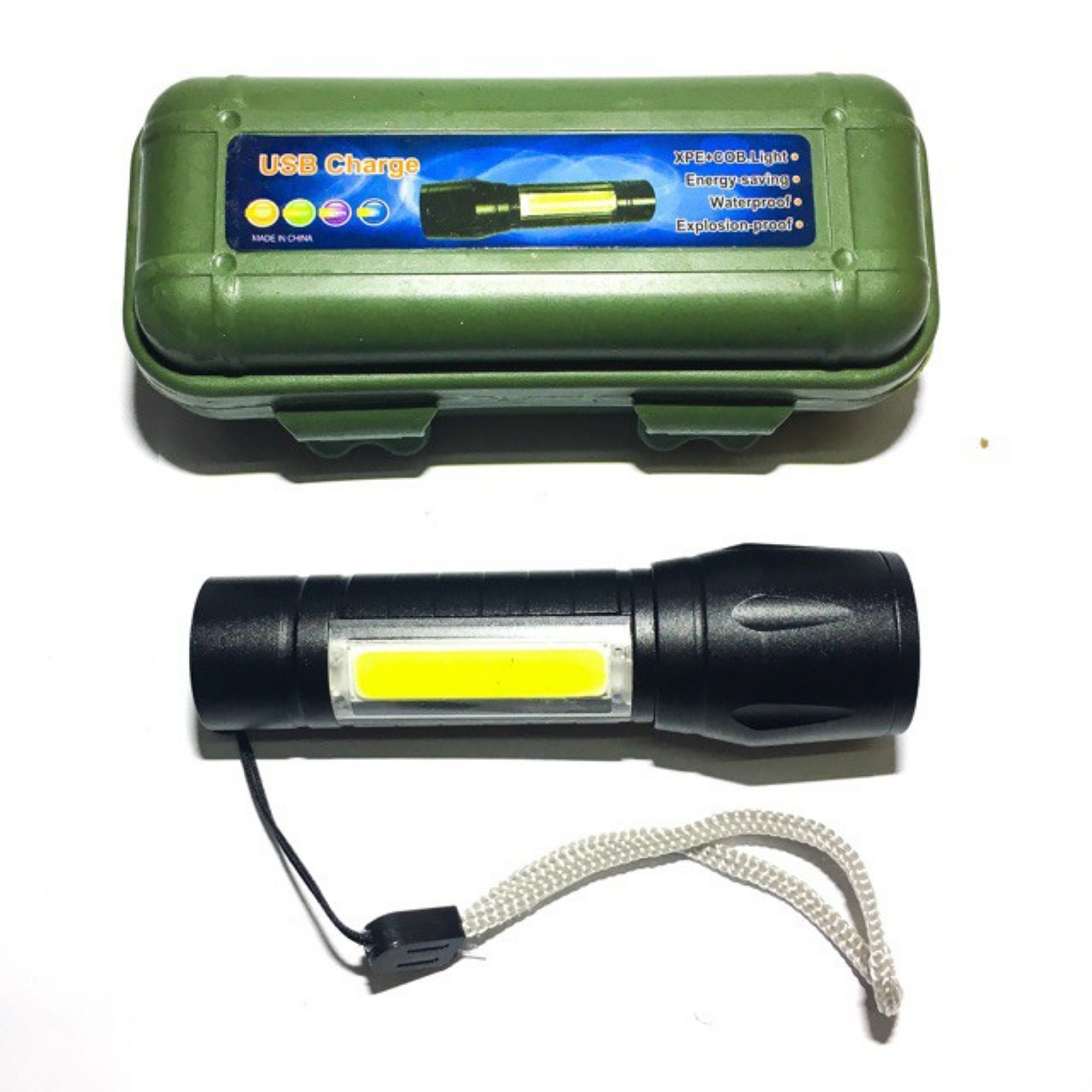 Flashlight 3800LM XPE COB LED Flash Light Zoomable Emergency camping ...