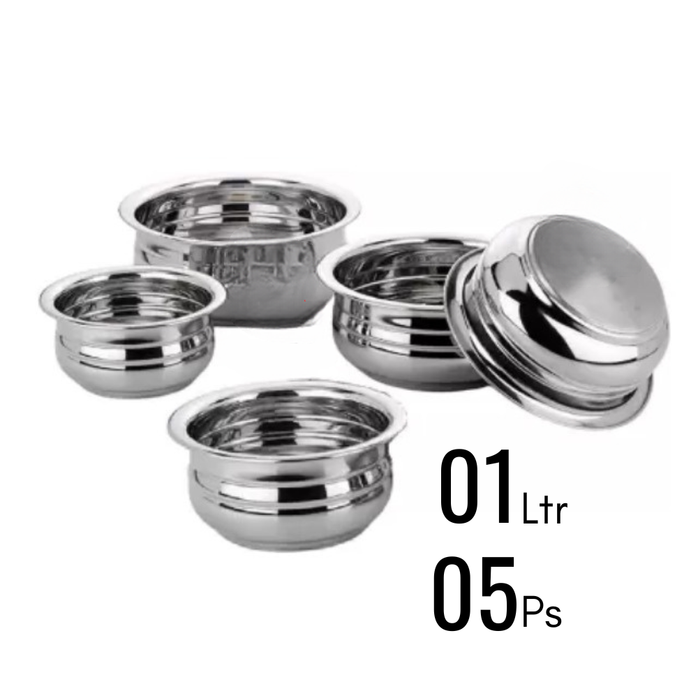 Stainless Steel Hari/Induction Friendly Hari Set With Lid/Cooking Mini ...