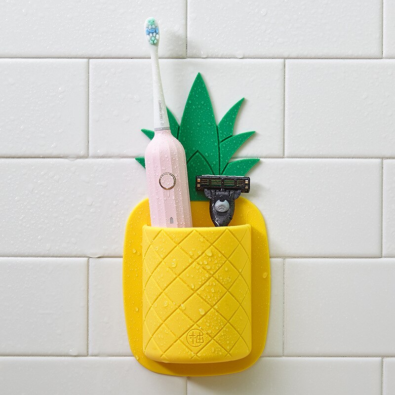 Pineapple Toothbrush Holder Strong Suction Bathroom Toothbrush Silica ...