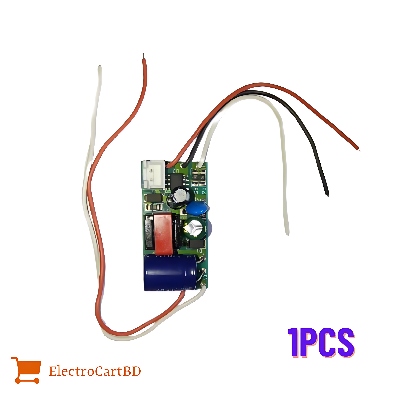 3Wire AC DC Rechargeable 1PCS LED Light Bulb Circuit Board Driver AC 220v To 5V Output 7W ...