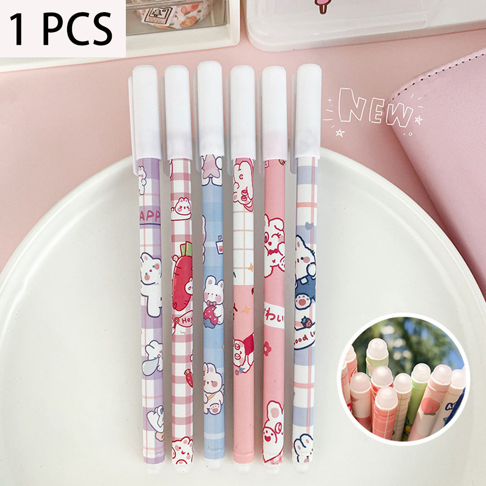 1/5/10Pcs 0.5Mm Kawaii Game Cartoons Neutral Erasable Pen Blue Gel Pens ...