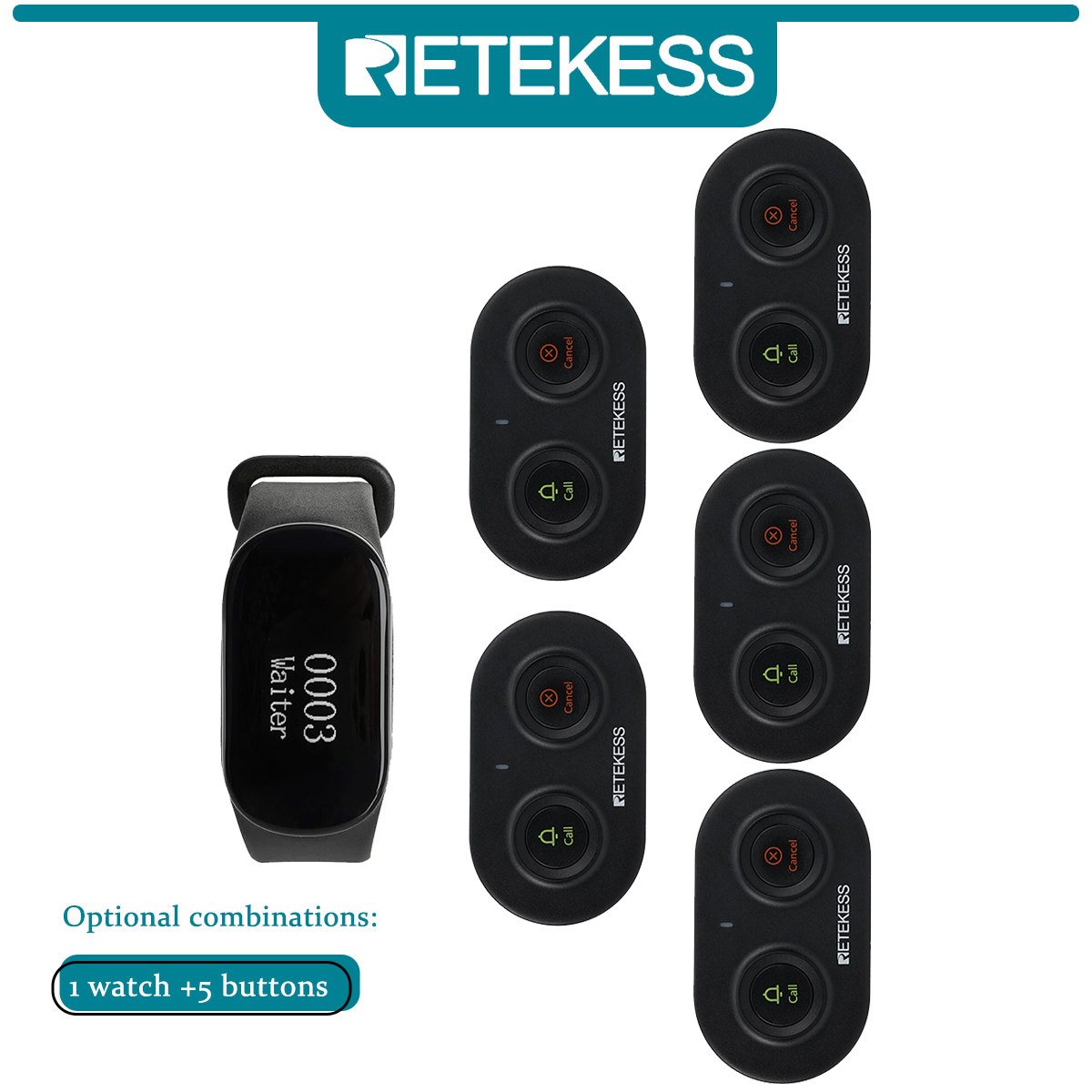 RETEKESS Wireless Caregiver Pager Nurse Alert Calling System TD112 ...