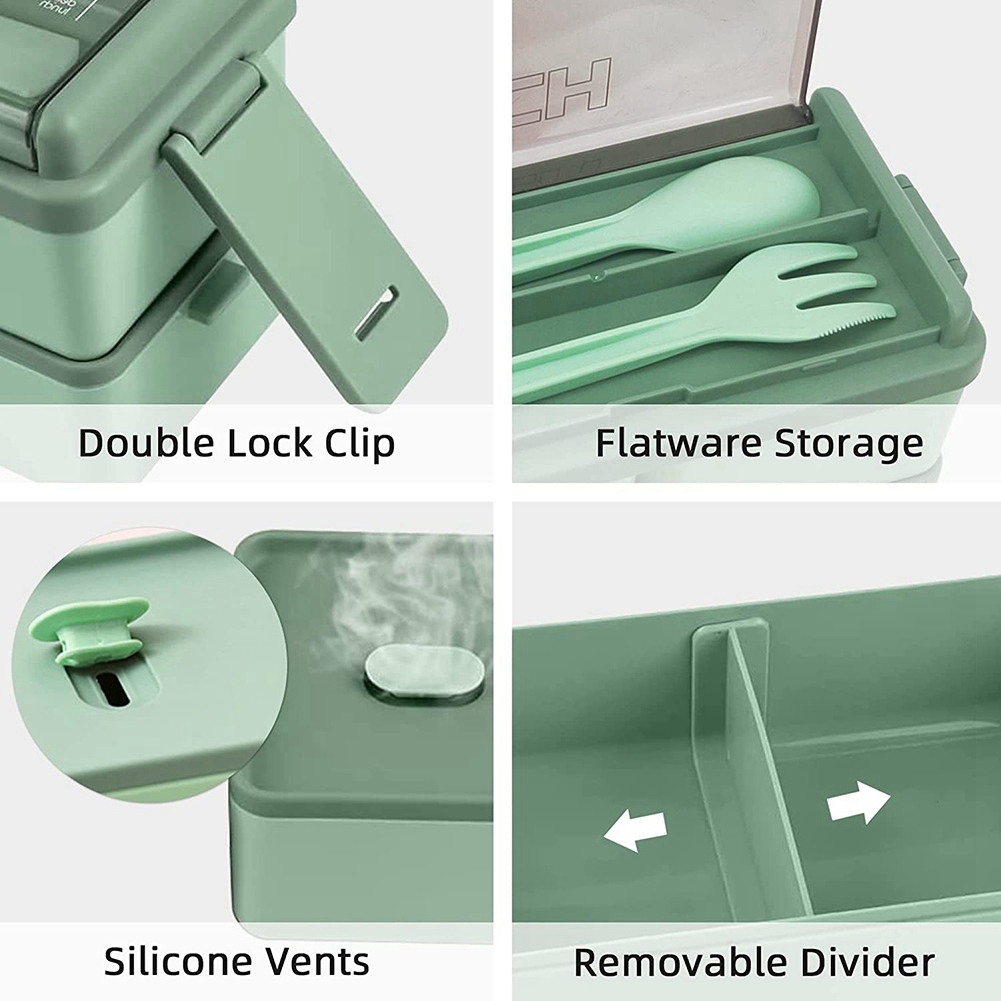 Bento Lunch Box for Adults, Kids Leak Proof Meal Prep Portion Control ...