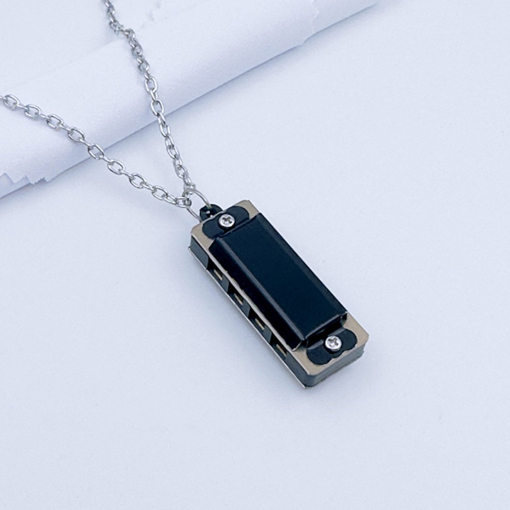 【2025 NEW】 New 4-hole 8-tone Necklace Harmonica Metal Woodwind Music ...