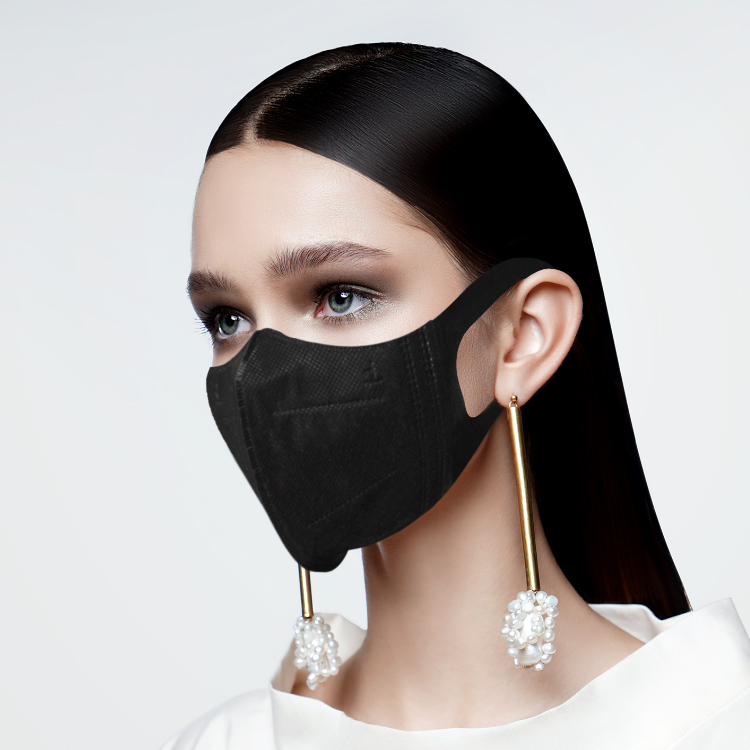 3D Disposable Mask (Black) 3 ply Face Mask Respirator 1BOX-50pcs ...