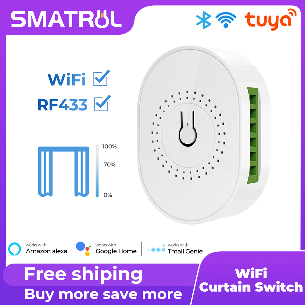 SMATRUL - Tuya WiFi RF433 Mini Blind Curtain Switch Module - Electric ...