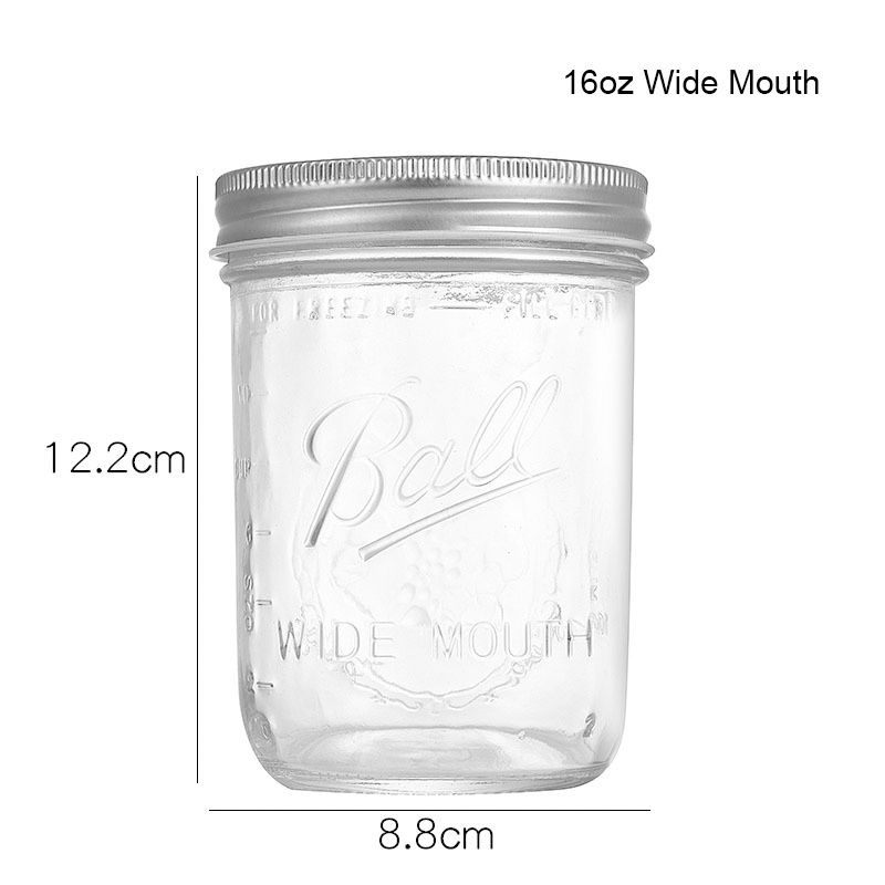 Gf Mason Jar Mug Multipurpose Glass Food Storage Jar Glass Seal Jar Clear Jar Grain Storage Jar