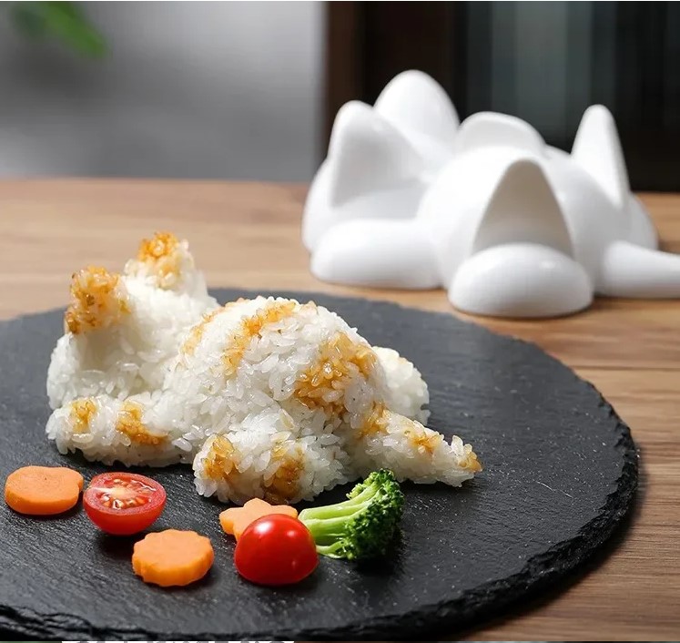 3D Cat Shape Rice Mold – Cute Food Mould for Bento, Rice Balls & Kids ...