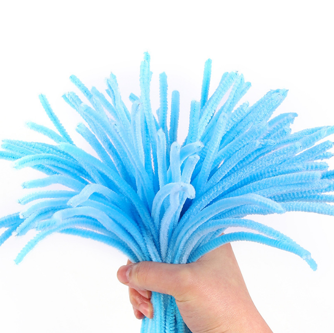 100Pcs Chenille Stems Pipe Cleaners Rods Kids Craft Toy Fuzzy Wire ...
