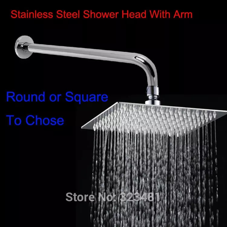 8" Rain shower Full set ( shower arm) full Stainless Steel | Daraz.com.bd