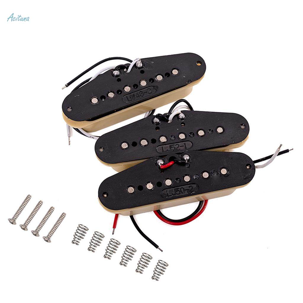 Electric Guitar Single Coil Pickup Set Middle/ Neck/ Bridge Alnico V | Daraz.com.bd
