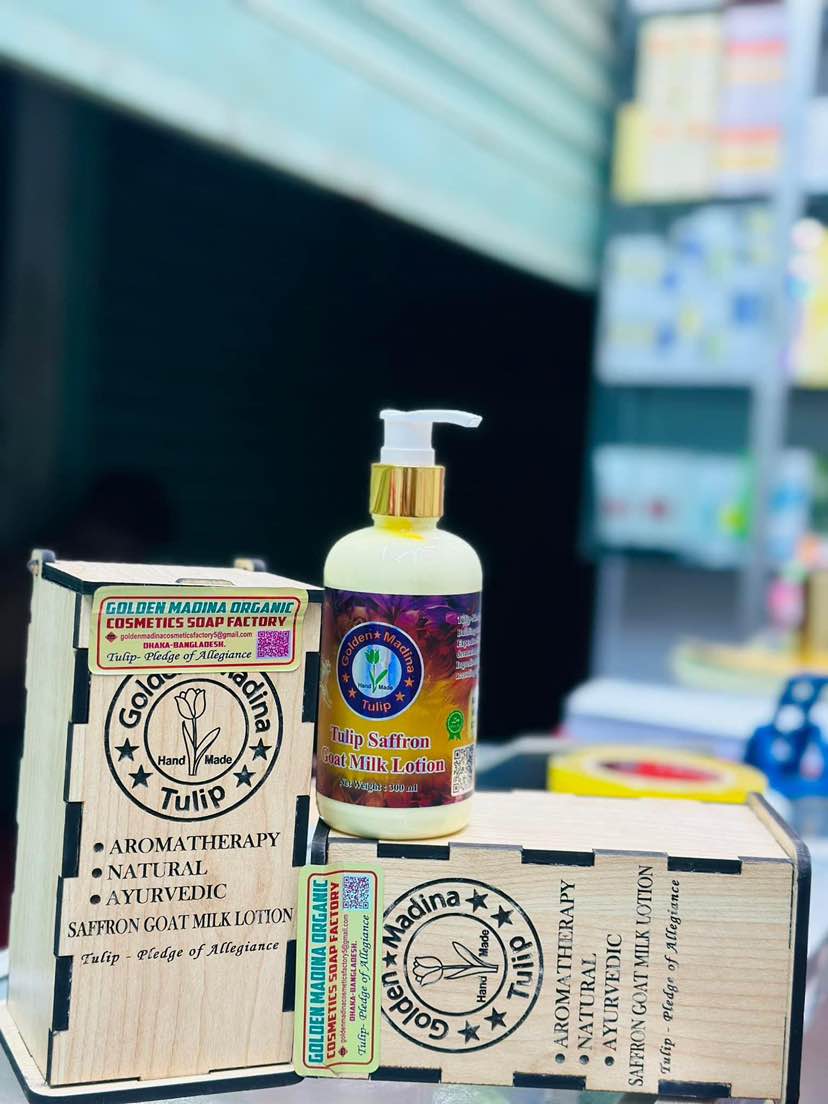 Golden Modina Tulip Saffron Goat Milk Lotion & Soap Combo 2pcs