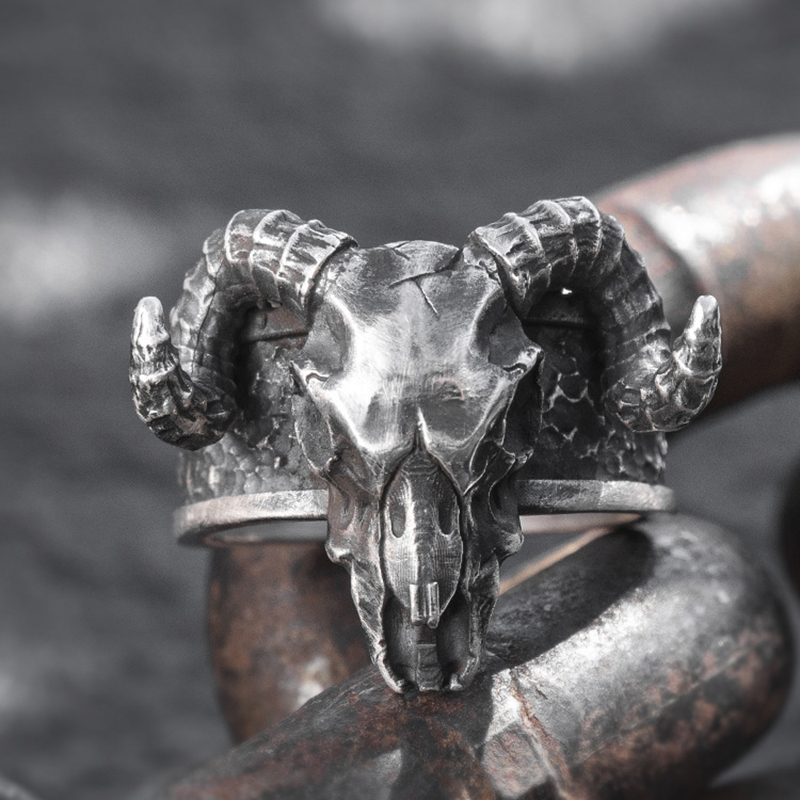 Vintage Retro Punk Skull Devil Horn Rings For Men Women Couples Personality Ring | Daraz.com.bd