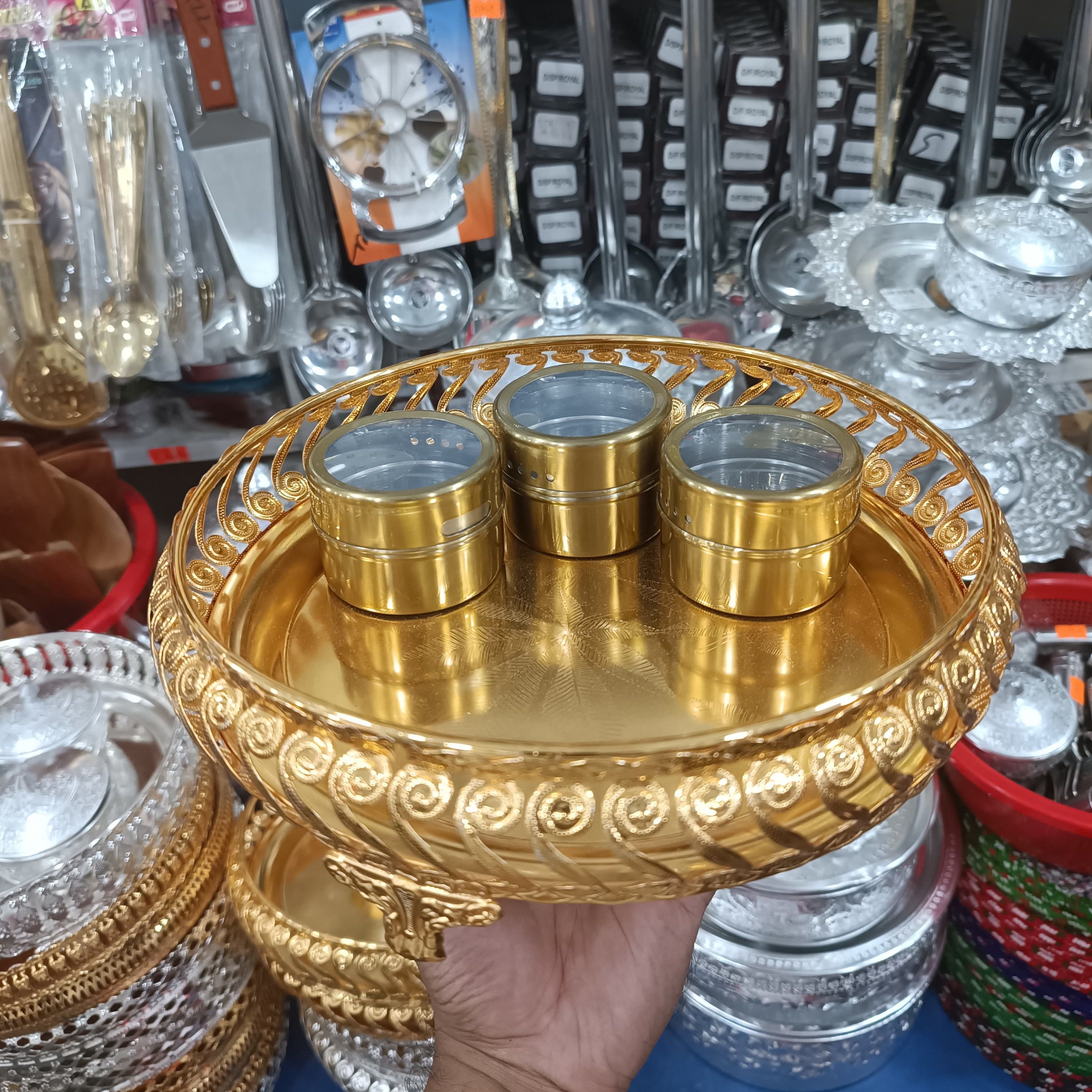 Paner Bata Pandan Sets Khandani China Golden Paner Box Betel Leaf Bowl ...