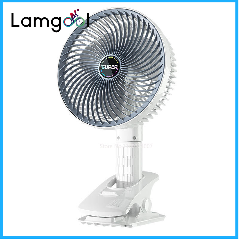Lamgool Portable Desk Fan USB Rechargeable Folding Cooling Fans Outdoor ...
