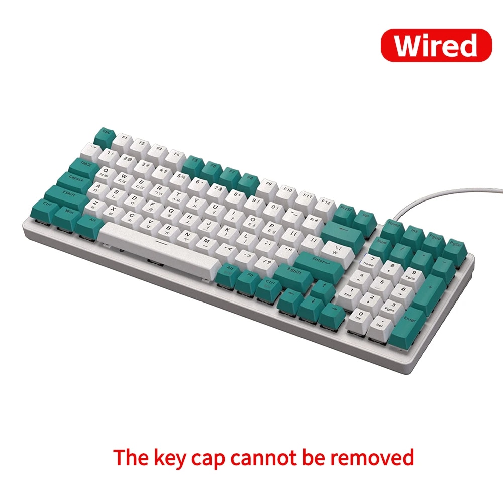 K6 K3 Mechanical Keyboard Wireless/Wired 100 Keys Keycaps Red/Blue ...