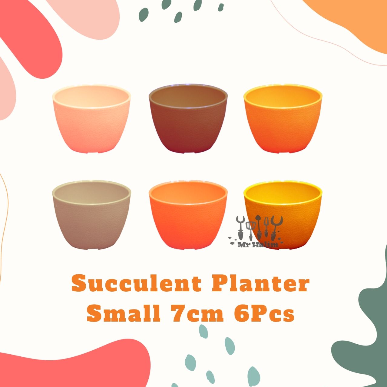 Succulent Planter/Plastic Pot Tob/Cactus Pot -(7 cm Size) - 3pcs/6pcs ...