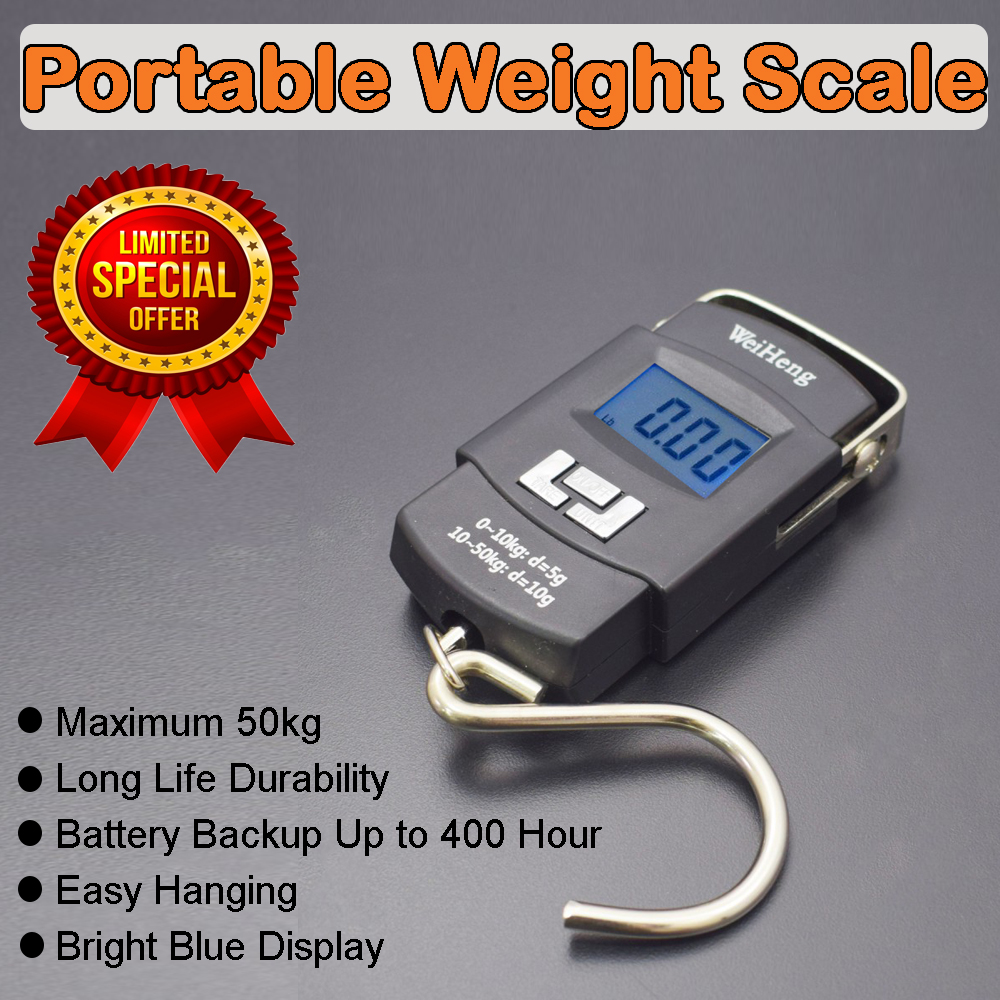 50KG Portable Mini Digital Weight Scale - Black - weight scale | Daraz ...