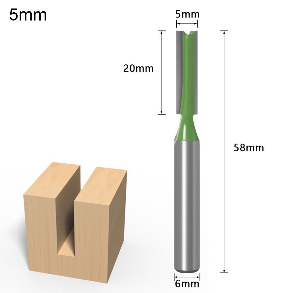 6mm Shank Single Edge Woodworking Tool Milling Cutter Router Bits ...