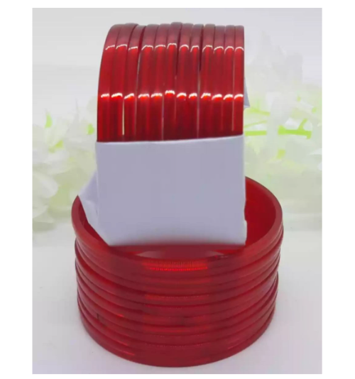 Silk bangles red / Reshmi churi/Kacher churi lal = 12 pieces | Daraz.com.bd